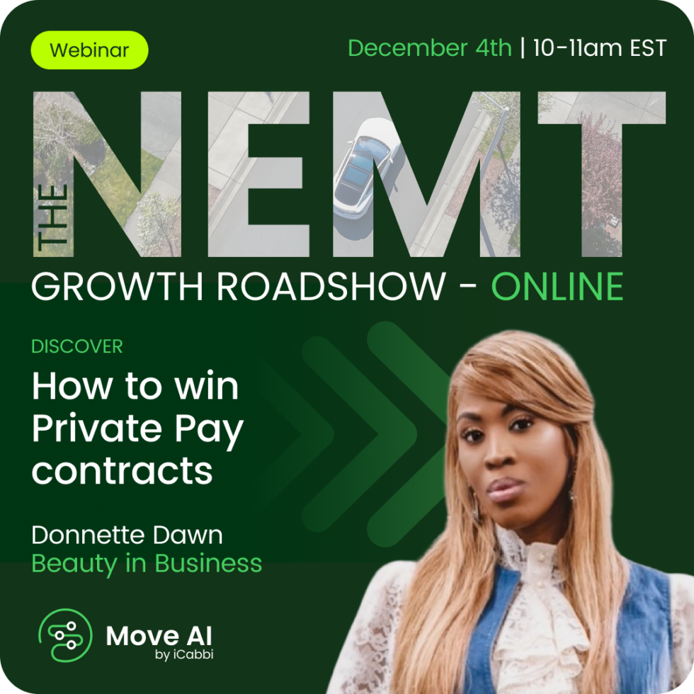 NEMT Growth Roadshow Online - Donnette Dawn - iCabbi